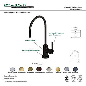 KINGSTON BRASS KS8198CTL Continental Water Filtration Faucet, Brushed Nickel