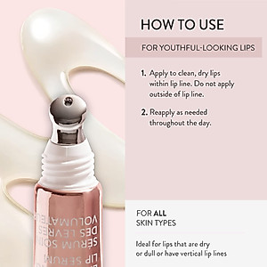 Lancer Skincare Volume-Enhancing Lip Serum, Advanced Anti-Aging Lip Plumper with Hyaluronic Acid, 0.5 Fluid Ounces