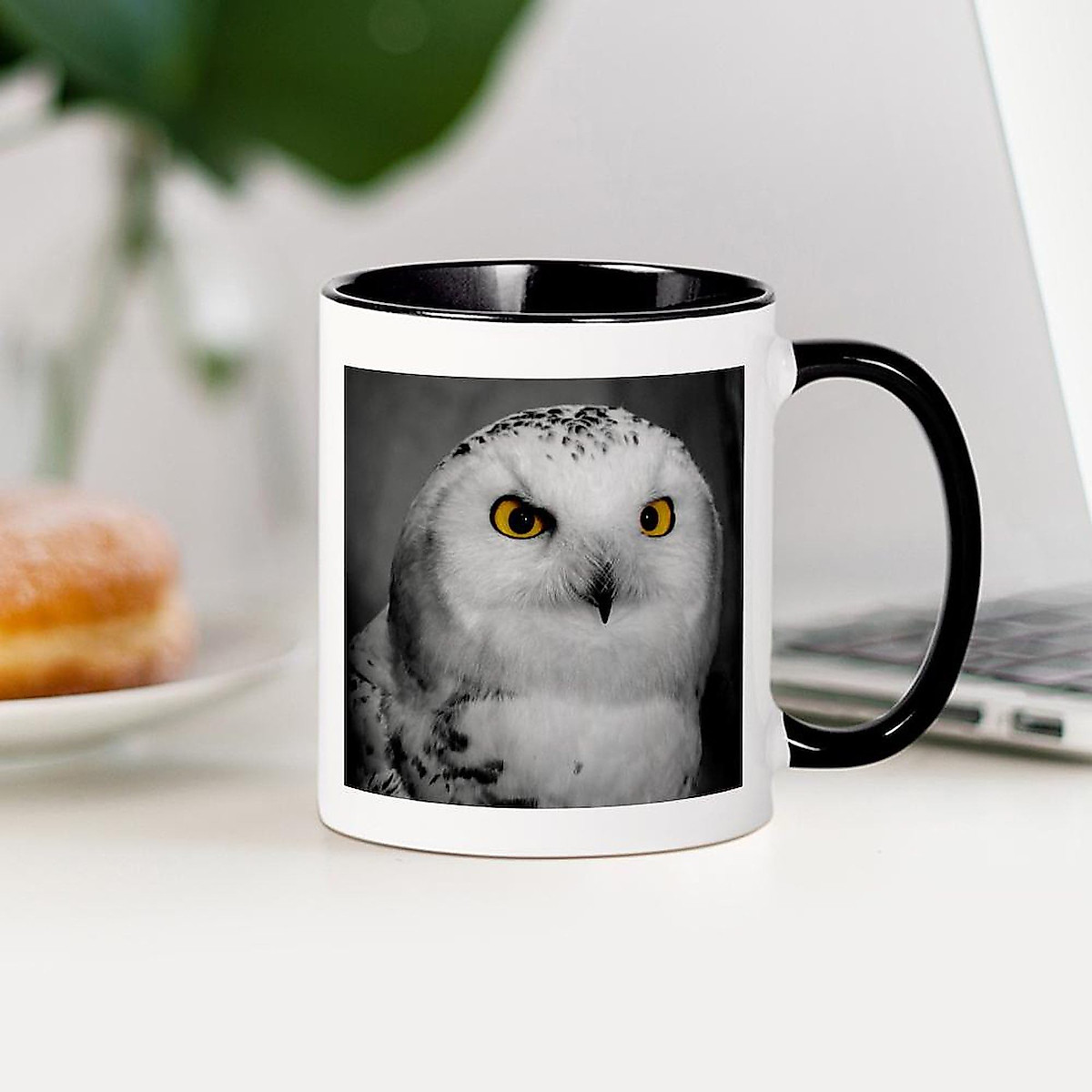 CafePress Snowy Owl Oscar Mugs Ceramic Coffee Mug, Tea Cup 11 oz