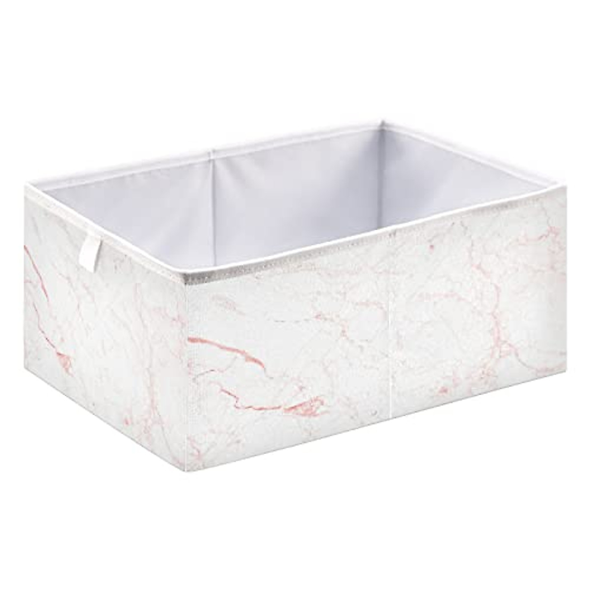ALAZA Collapsible Storage Cubes Organizer,Rose Gold Marble Storage Containers Closet Shelf Organizer with Handles for Home Office