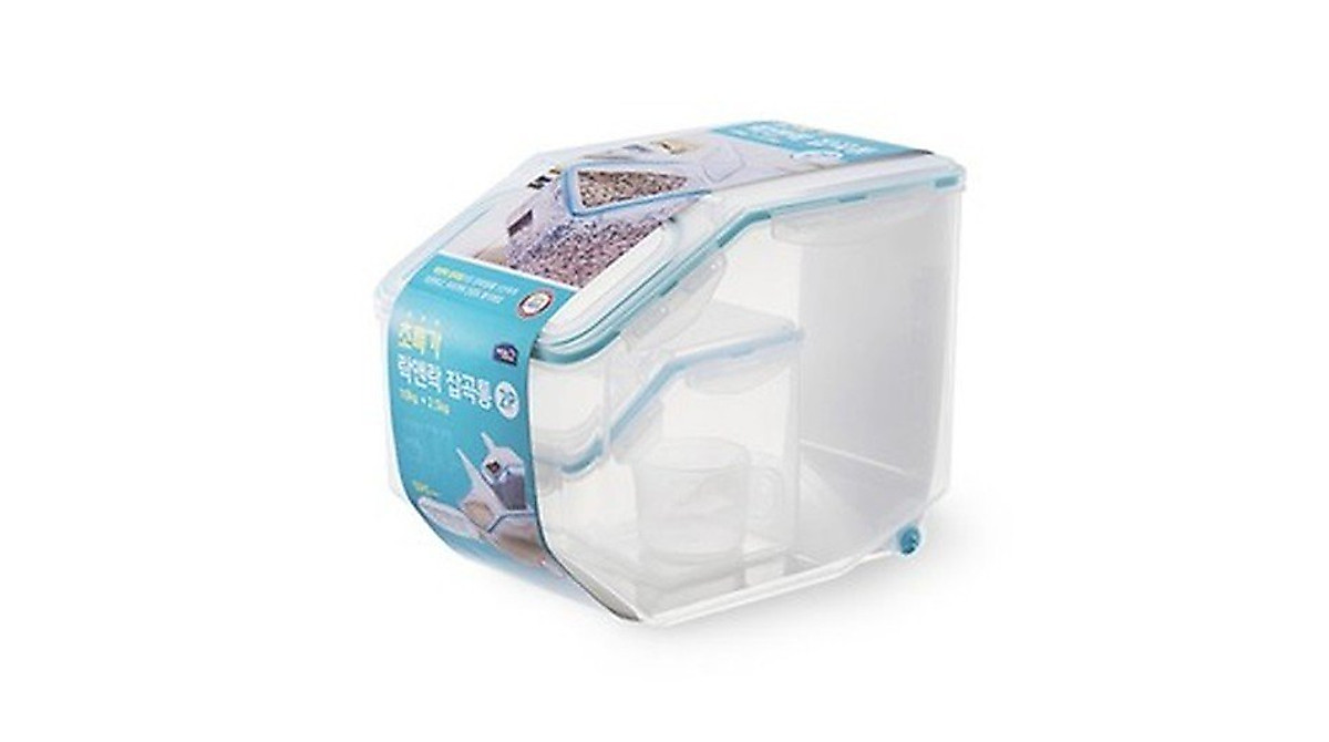 Lock & Lock Grain Rice Storage Bin with Leak-Proof Locking Lids