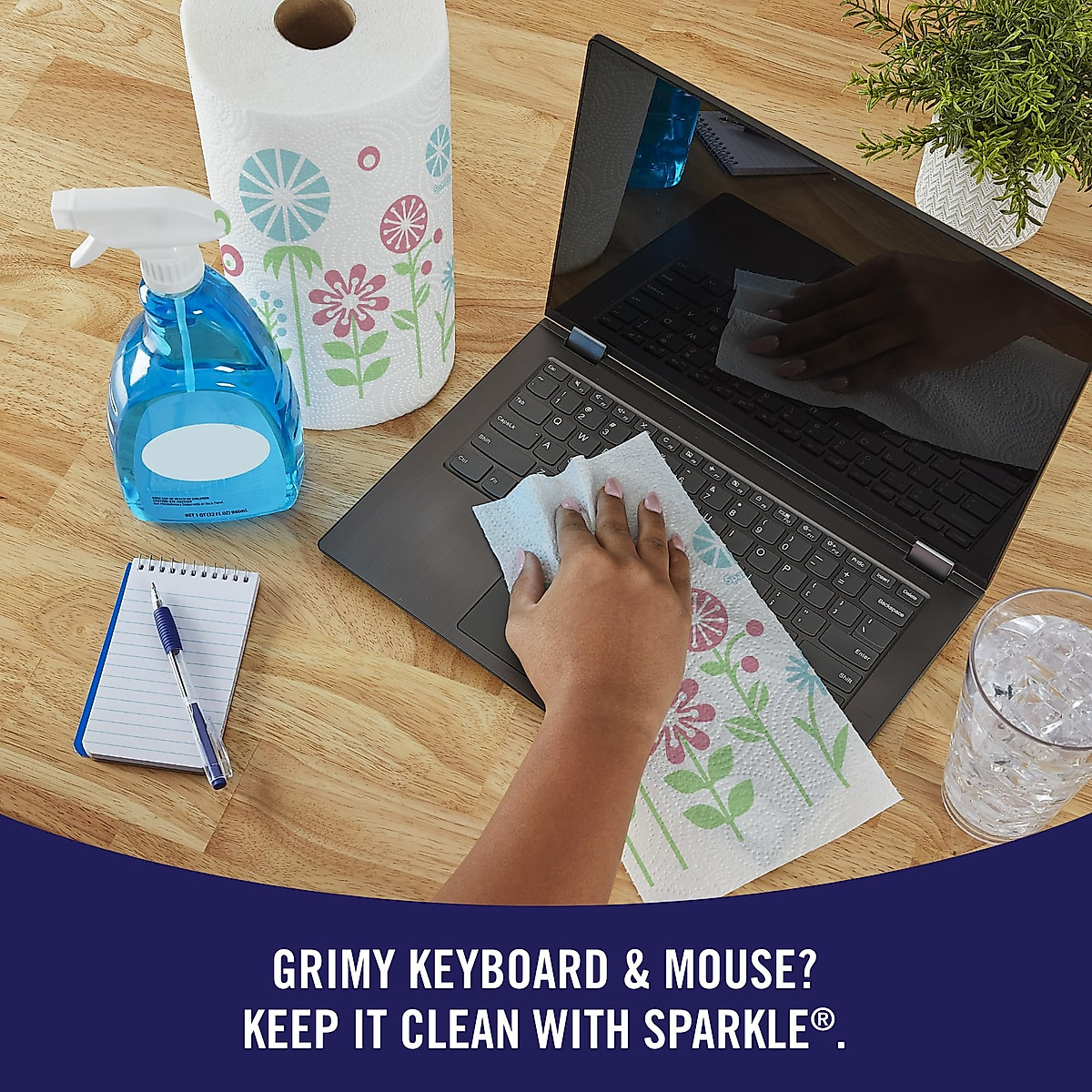 Sparkle® Pick-A-Size® Spirited Prints Paper Towels, 6 Double Rolls = 12 Regular Rolls