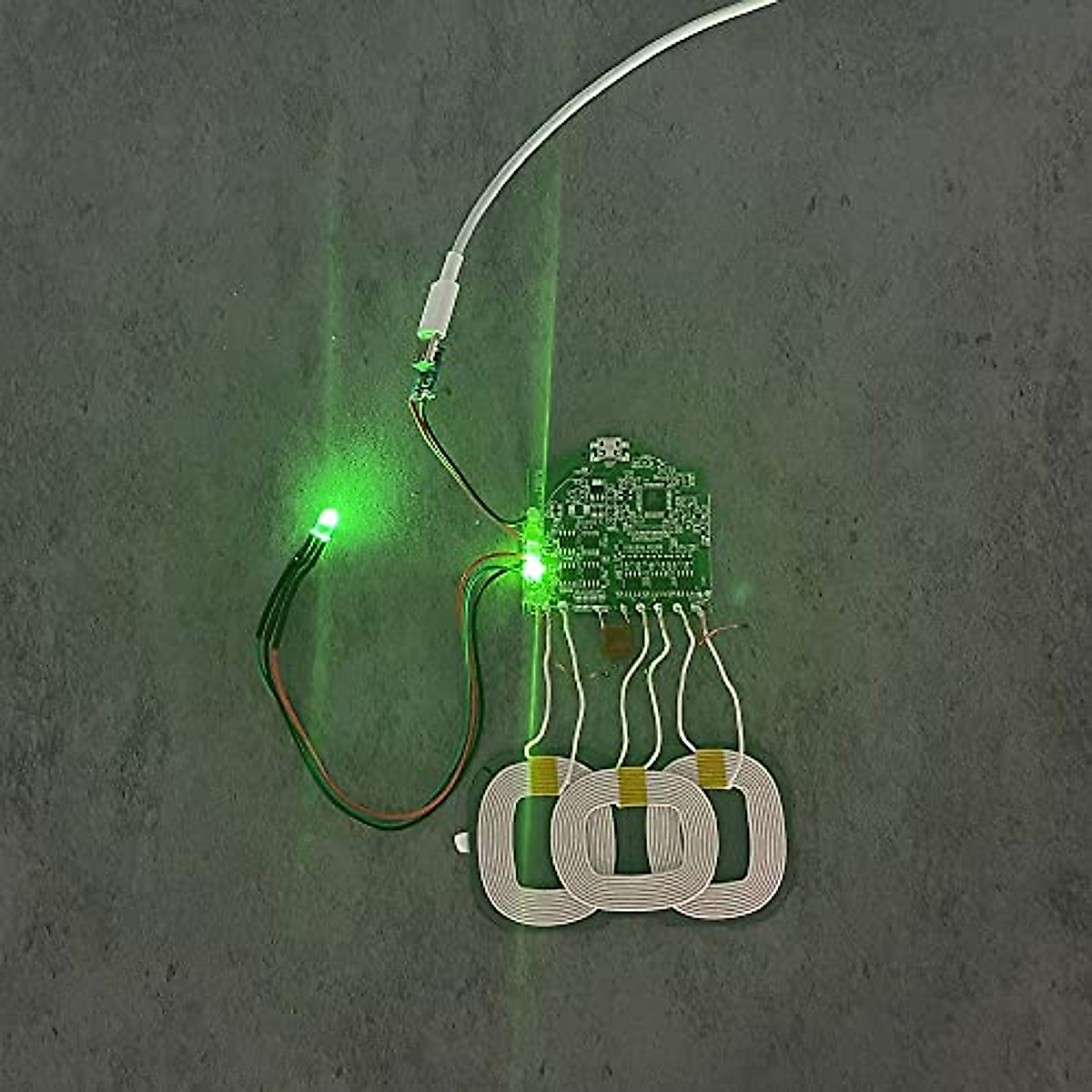 Uumao 3 Coils Wireless Charger PCBA-High-end Chip Solution QI Standard-Universal Type-C&Micro Interface-DIY High Power 9V2A Charger Wireless Transmitter Module Parts