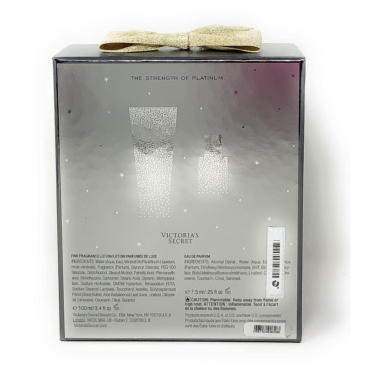 Victoria's Secret Eau de Parfum .25 oz. & Fragrance Lotion 3.4 oz Mini Perfume Gift Set, Very Sexy Platinum for Him