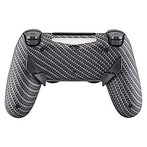 eXtremeRate Carbon Fiber Dawn Programable Remap Kit for PS4 Controller with Upgrade Board & Redesigned Back Shell & 4 Back Buttons - Compatible with JDM-040/050/055 - Controller NOT Included