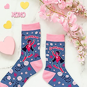Lavley Funny Mom Socks - Gifts For Moms, New and Expecting Mothers, Grandma, Mother's Day and Christmas Stocking Stuffers (Supermom)