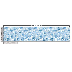 Ambesonne Snowflake Fabric by The Yard, Winter Holiday Illustration Christmas Snowflakes on Abstract Background, Decorative Fabric for Upholstery and Home Accents, 1 Yard, Blue White