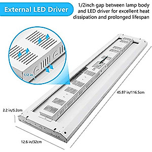 CINOTON 210W LED Linear High Bay Light, 4FT LED Shop Light Fixture 32000LM[800W HID/HPS Equiv.] 100-277V 1-10V Dimmable 5000K Daylight Indoor Commercial Warehouse Factory Office Workshop Garage 1 Pack