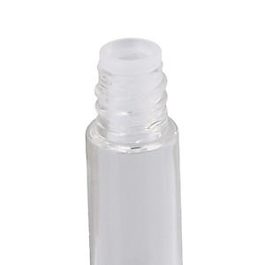 BQLZR Rose Gold Lip Gloss Tubes 1.2ml Empty Plastic transparent Lip Balm Bottle Container Cosmetic Makeup Tools with Stopper Pack of 20