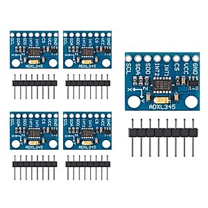 AITRIP 5pcs GY-291 ADXL345 3-Axis Digital Acceleration of Gravity Tilt Module for Arduino IIC/SPI Transmission