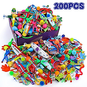 Amy&Benton 200PCS Goodie Bag Fillers Party Favors for Kids Birthday Pinata Filler Toy Assortment Prizes for Kids Classroom Rewards