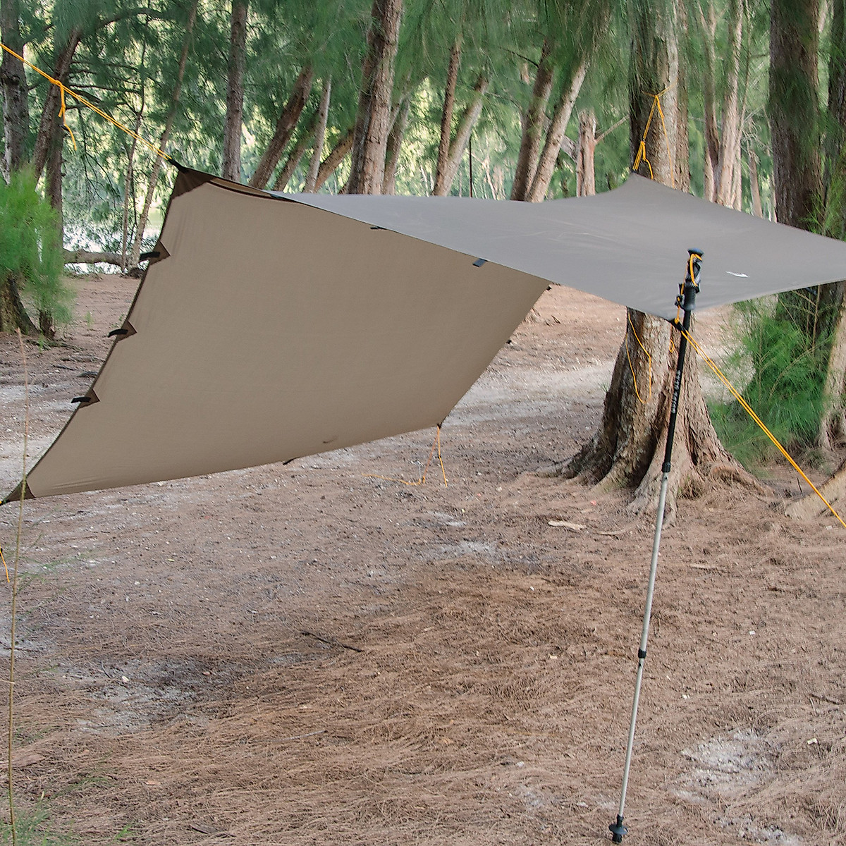 Go Outfitters Apex Camping Shelter/Hammock Tarp, Coyote Brown