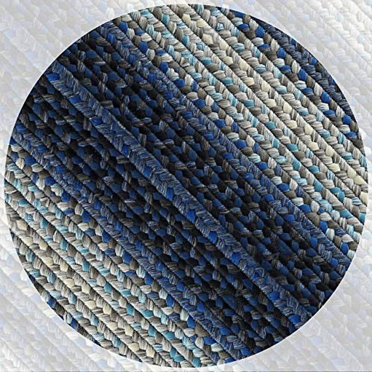 Ultra Durable Braided Rug 4' x 6'/Oval/Blue