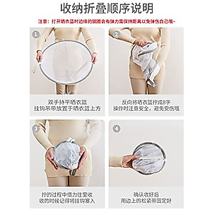 LUNXIFS Clothes Drying Rack 2-Tier Folded Mesh Clothes Hanging Dryer herb Drying Rack 24 Inch (Grey)