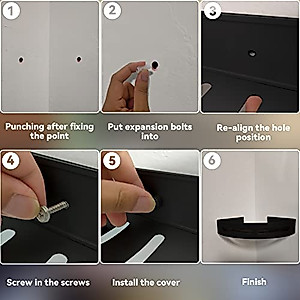 Bath Corner Shower Shelves Caddy, Bathroom Shelf Wall Mounted, Bathroom Shower Caddy Organizer for Kitchen Toilet 2 Pack (Black)