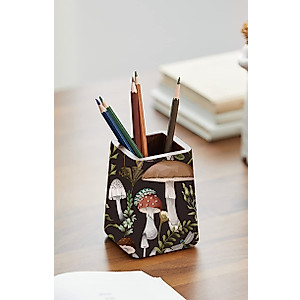 HAOKHOME Peel and Stick Wallpaper Boho Mushroom Removable Stick on Forest Contact Paper for Bathroom Black/Brown/Green 17.7in x 32.8ft