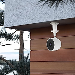 UYODM 2 Pack Wall Mount Holder Compatible with Google Nest Cam Outdoor or Indoor, Battery - 360°Rotation Security Mounting Bracket for Nest Cam with 1/4 Screw Thread, Camera Not Included (White)