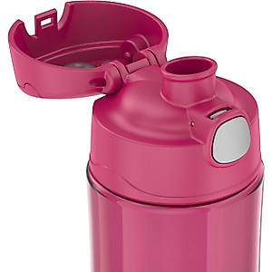 THERMOS FUNTAINER 16 Ounce Plastic Hydration Bottle with Spout, Raspberry