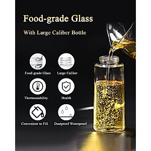 WowBstws Oil Sprayer for Cooking, 6.76oz Glass Sprayer Bottle of Olive Oil or Vinegar for Air Fryer, Salad, Baking, Grill, BBQ, Roasting