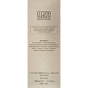 Luciano Soprani D Eau de Toilette Spray for Men, 3.4 Ounce