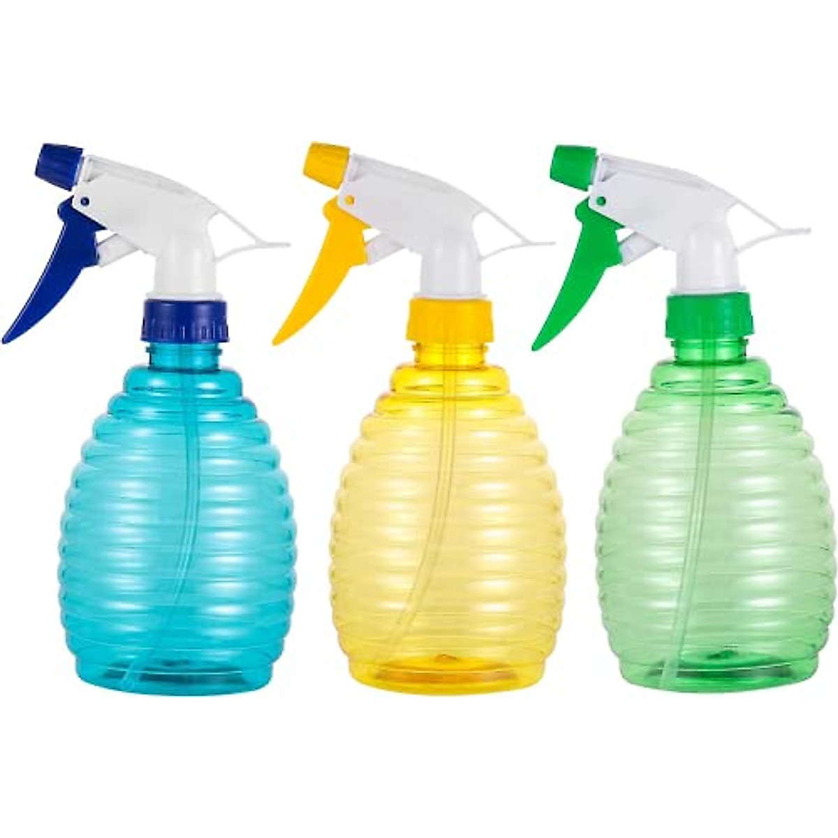 liboyixi Pack of 3-16 Oz Empty Plastic Spray Bottles - Attractive Vibrant Colors - Multi Purpose Use Durable Random color BPA Free Material (16.9 OZ(500ML) 3bottles)