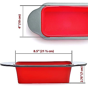 Boxiki Kitchen Baking Essentials - 12 Cup Mini Muffin Pan with Silicone Liners & Silicone Bread Loaf Pan 9 x 5 Inch.