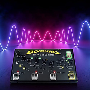 Guitar Looper Pedal BOOMERANG III OPEN BOX - Run 4 Separate Loops - Multi Effects Loop Pedal Station - Electric Guitar, Bass, Keyboard, DJ - Fits Small Guitar Pedal Board - Pro Loop Machine