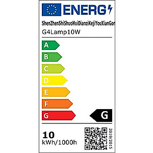 ShuoHui G4 Halogen Bulbs 10 W 24 V Dimmable Bi-Pin Base Clear Capsule Warm White Light Bulb Pack of 10