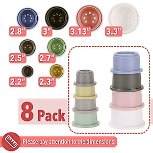 Mr. Pen- 8 Pcs, Baby Stacking Toys/Cups, Nesting Cups, Stackable Cups for Baby and Toddler