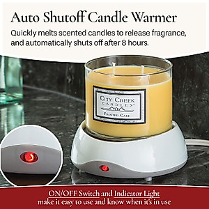 CANDLE WARMERS ETC. Auto Shutoff Candle Warmer, White