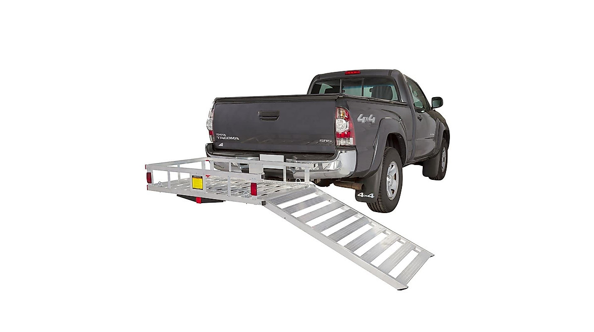 Silver Spring Aluminum Hitch Cargo Carrier w/ Ramp - 500 lbs