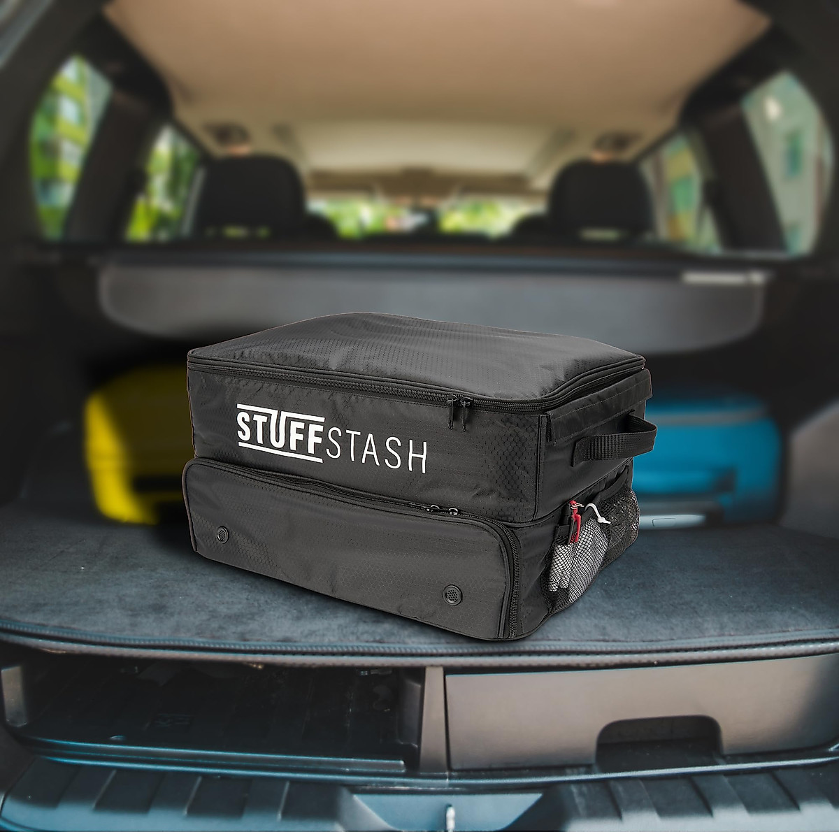 STUFFSTASH Golf Trunk Organizer, Strong, Won't Collapse. Shoe Compartments, Dividers, Storage for Tees, Gloves, Balls,.Store Accessories in Your Car or SUV. Golfer Gift Essentials for Men and Women.