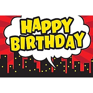 Teacher Created Resources Superhero Happy Birthday Postcard (5605)