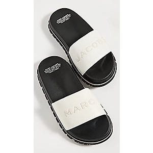 Marc Jacobs Women's The Slide, Cotton/White, 7 Medium US