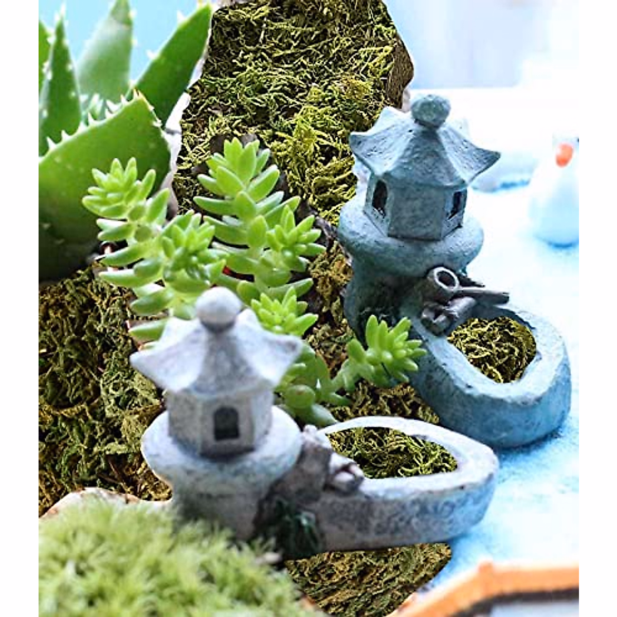 KARRYHOME 10 OZ Fake Moss for Potted Plants Artificial Moss for Fake Plants Faux Moss for Planters Decorative Moss for Craft ，Green Moss and Home Decor