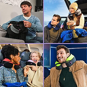 Cabeau The Neck's Evolution, TNE S3 Travel Neck Pillow Memory Foam Airplane Pillow - Neck Pillow with Attachment Straps - 360-Degree Support for Travel, Home, Office, and Gaming (Paris Lavender)