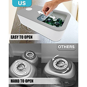 Skywin Laundry Pod Slide Lid Container - Laundry Room Storage for Detergent Pods, Great for Dishwasher Pods