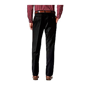 Dockers Men's Relaxed Fit Comfort Khaki Pants, Black Metal, 44W x 30L