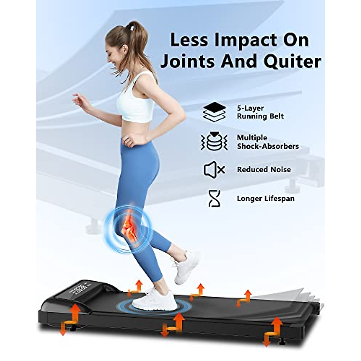 Walking Pad Under Desk Treadmill,Portable 2 in 1 Desk Treadmill for Home,Quiet Mini Walking Pad for Work from Home with Remote Control(𝐋𝐢𝐟𝐞𝐭𝐢𝐦𝐞 𝐖𝐚𝐫𝐫𝐚𝐧𝐭𝐲)