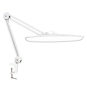bemelux LED Desk Lamp with Clamp, Dimming Task Lamp for Reading Desktop Office Workbench Table Architect Sewing Study Home Craft, Bright 117PCS LEDs, 2200 Lumens 20 Inch Metal Swivel Arm Work Lamp