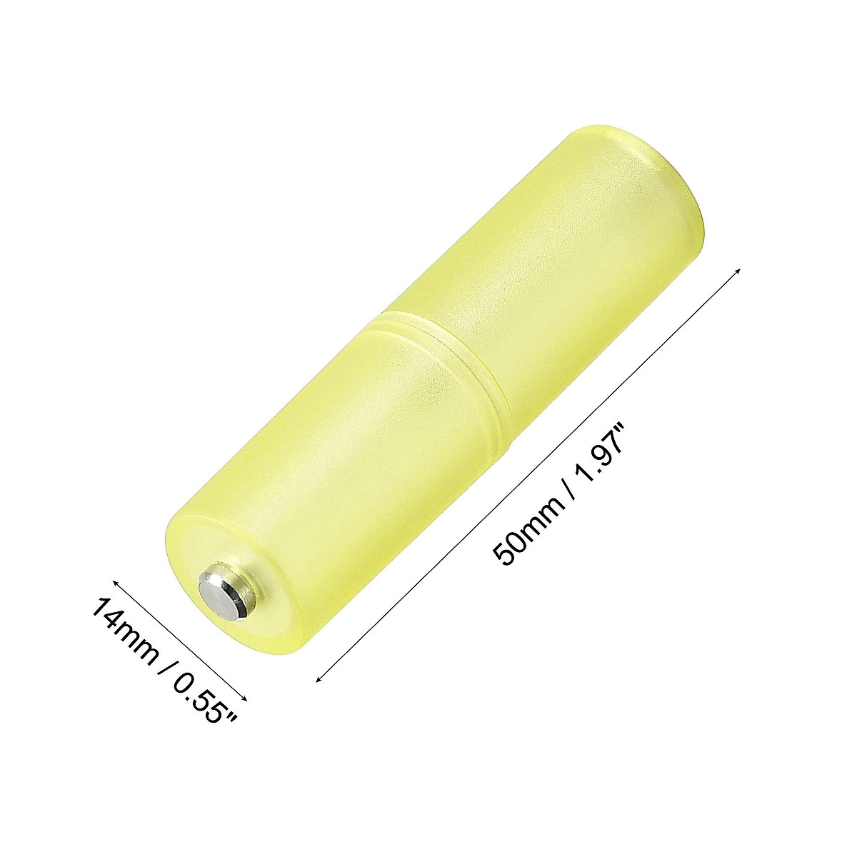 uxcell AAA to AA Battery Adapter Battery Converter Cases Holder Shell with Metal Contacts on Two Bottom Yellow 4 Pcs