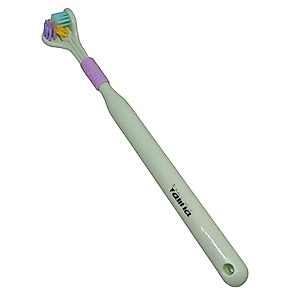 Green 3-Sided Triple Angle Toothhugger Training Toothbrush, Ultra Soft Bristles, Toddler and Autistic Oral Care for 1 Year and Up