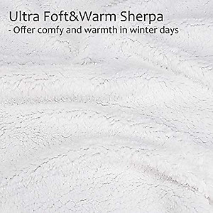 Christmas Throw Sherpa Blanket 50" x 60" Snow Man Pattern, Super Soft Fluffy Sherpa Throw TV Blanket Decorative Blanket for Bed Couch Holidays Grey
