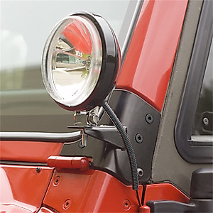 Rugged Ridge 11027.02 Light Mount Bracket Kit, Windshield; 97-06 Jeep Wrangler TJ