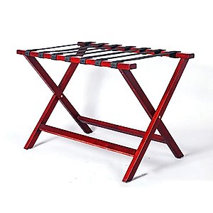 ELEdvb Luggage Rack Luggage Rack Hotel Room Foldable Solid Wood Suitcase Holder Luggage Rack Shelving Suitcase Backpack