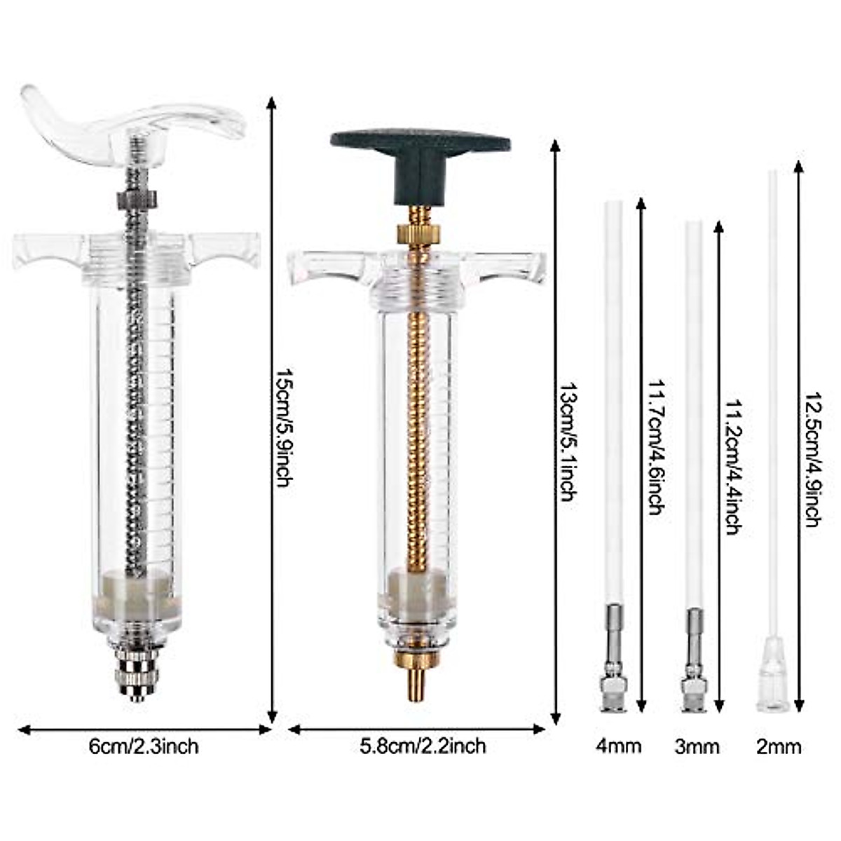 OBANGONG 2 Sets Hand Feeding Syringe for Birds,Feeding Tubes used for Pet Baby Bird Parrot feed milk and medicine,20ml,10ml