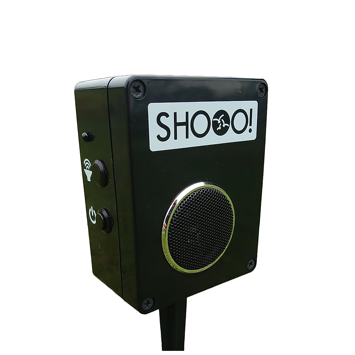 Acoustic Bird Scarer. Pigeons, Seagulls, Starlings and Woodpecker Repellent. Raptor and Bird Distress Audio Call Deterrent. Battery Operated Repeller for Outside