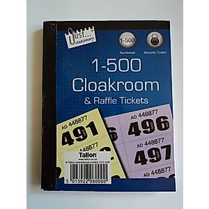 silvine 1-500 Cloakroom & Raffle Tickets