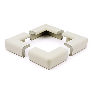 Cardinal Gates CC Corner Cushions for Baby Proofing - Table Corner Protectors for Baby Safety - 4 Pack of Corner Guards - Ivory