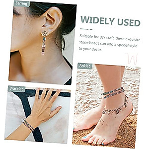 SEWACC 7pcs 85pcs Cube Beads Keychain Making Supplies Carnelian Necklace Natural Beads Bracelets Beads Kit Square Bracelet Gemstone Cube Beads Loose Beads DIY Stone DIY Jewelry Stone Rock